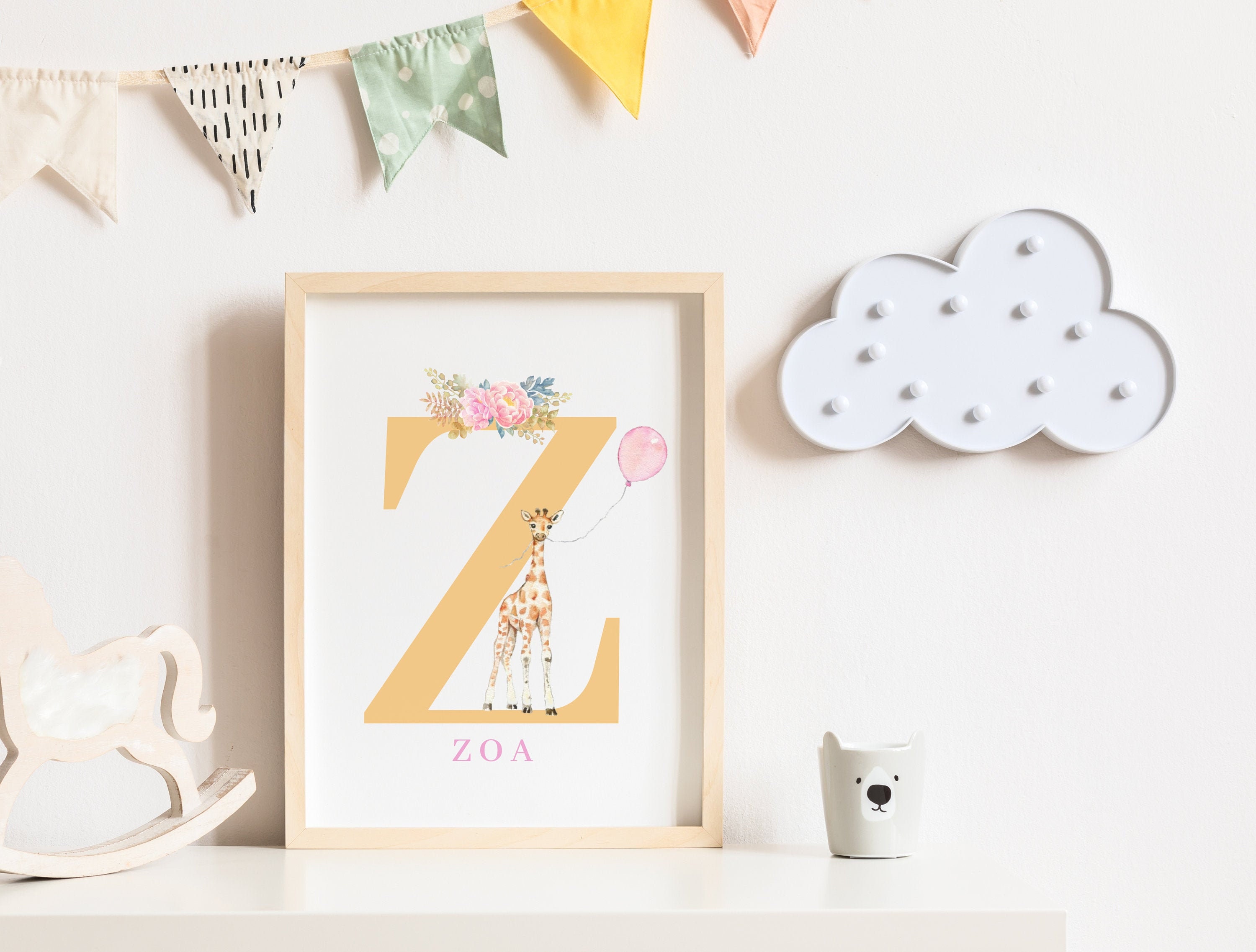 Personalised Initial Print, Initial Kids Print, Personalised Kids ...