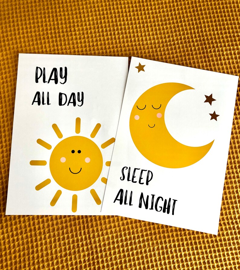 Set of 2 Prints, Play All Day Quote Print, Nursery Print Set, Fun Kids ...