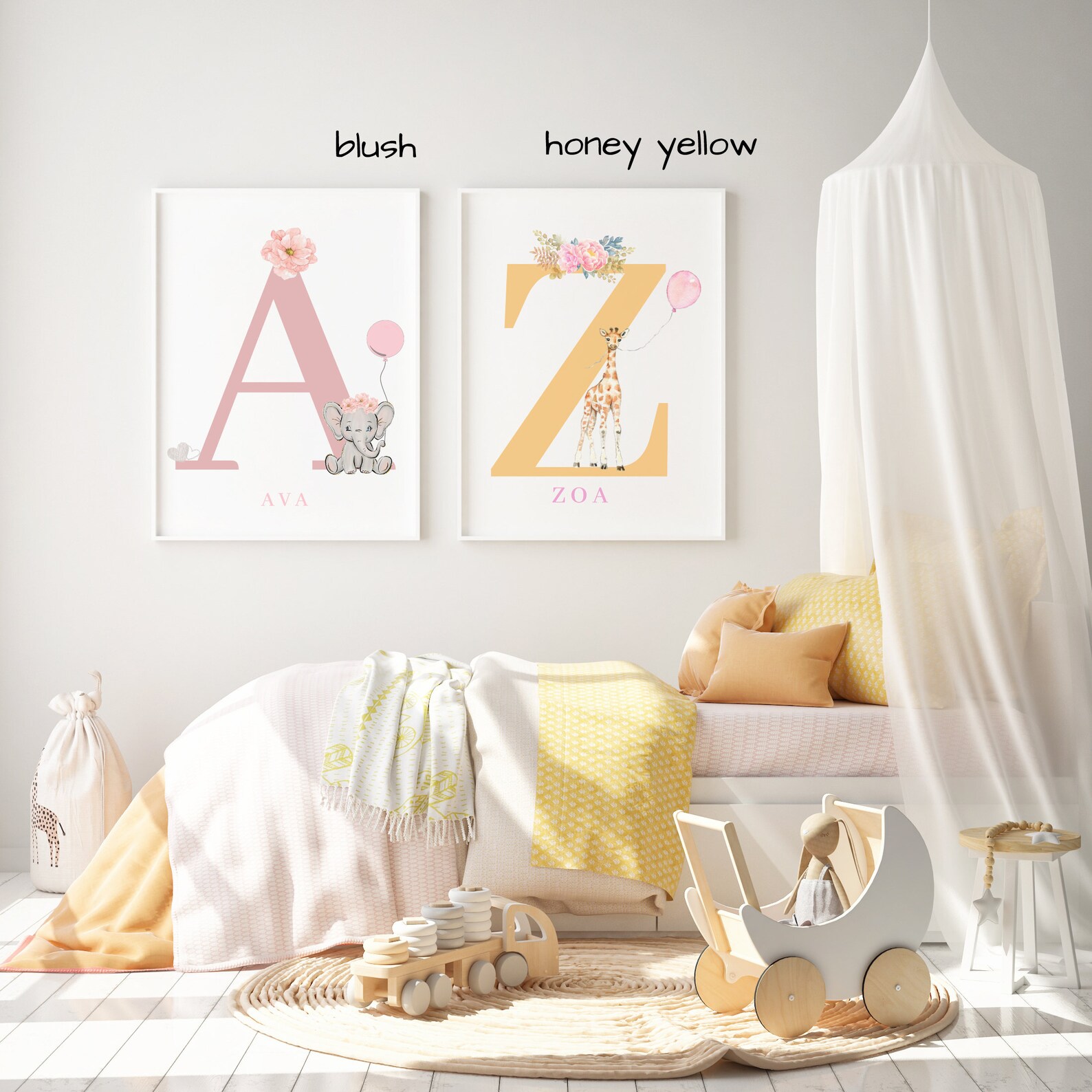 Personalised Initial Print, Initial Kids Print, Personalised Kids ...