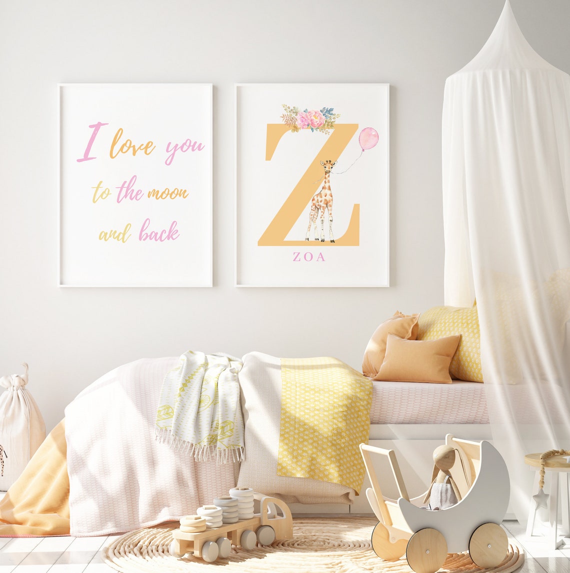 Personalised Initial Print, Initial Kids Print, Personalised Kids ...