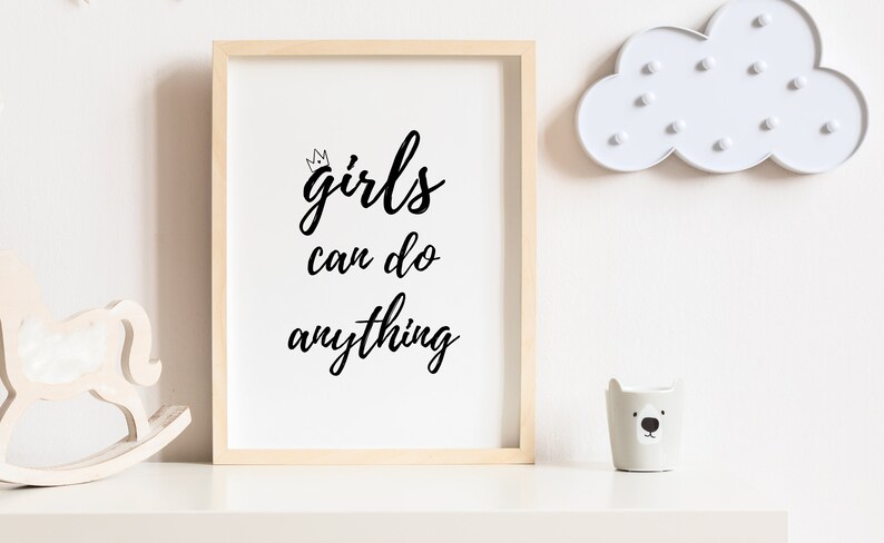 Girls Can Do Anything Quote Poster Girls Can Do Anything - Etsy UK