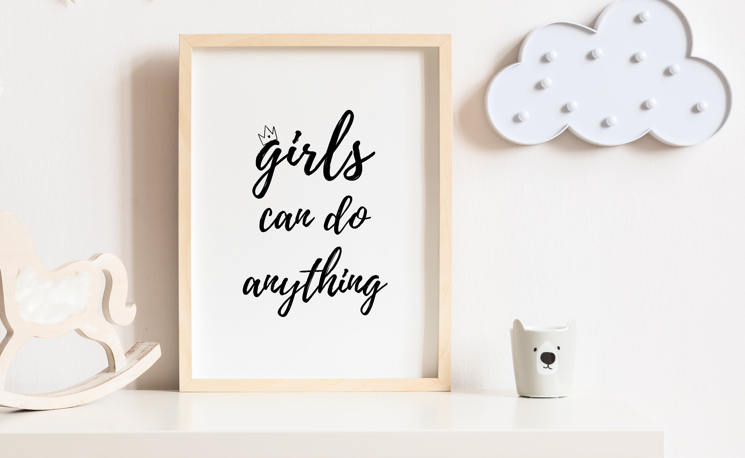 Girls Can Do Anything Quote Poster Girls Can Do Anything - Etsy UK