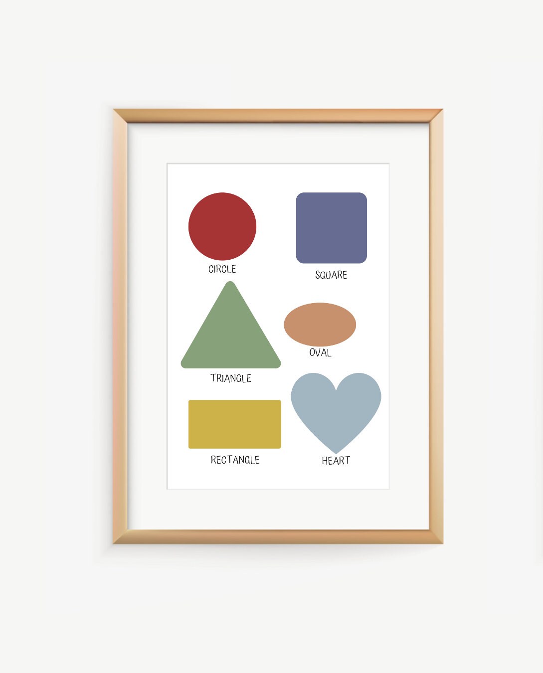 Shapes nursery print Kids shapes poster Nursery decor | Etsy