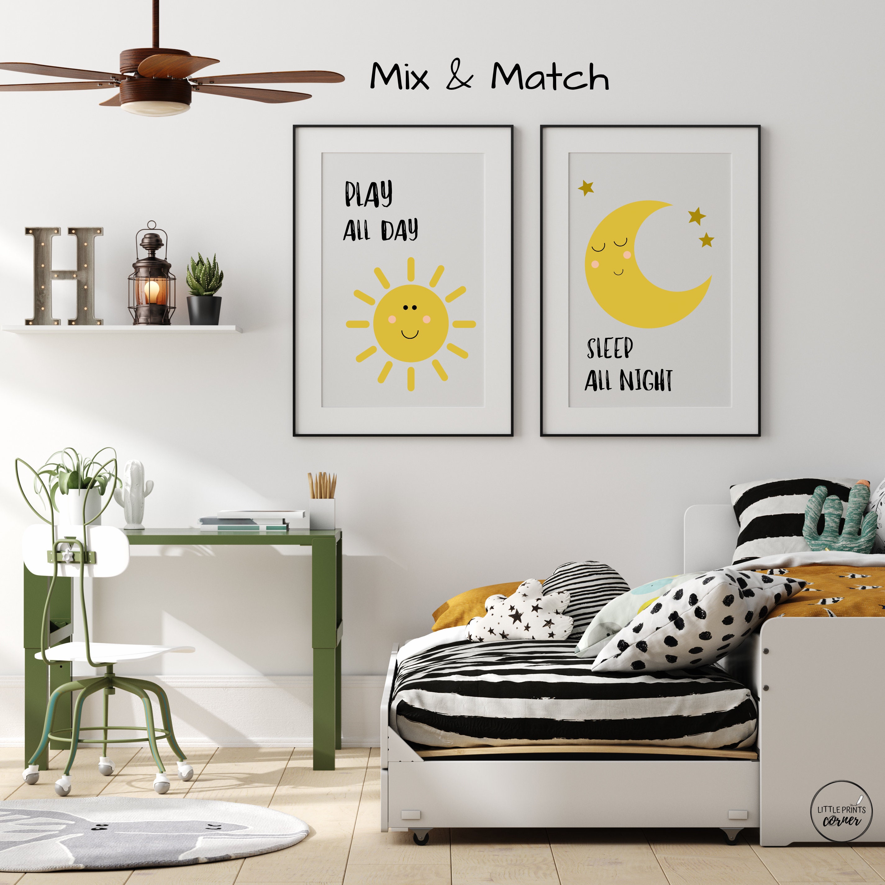Play All Day Print, Play All Day Quote, Nursery Print, Nursery Decor ...