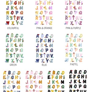 Blue Alphabet Print | Blue Alphabet Poster | Kids Nursery Print | Kids ...