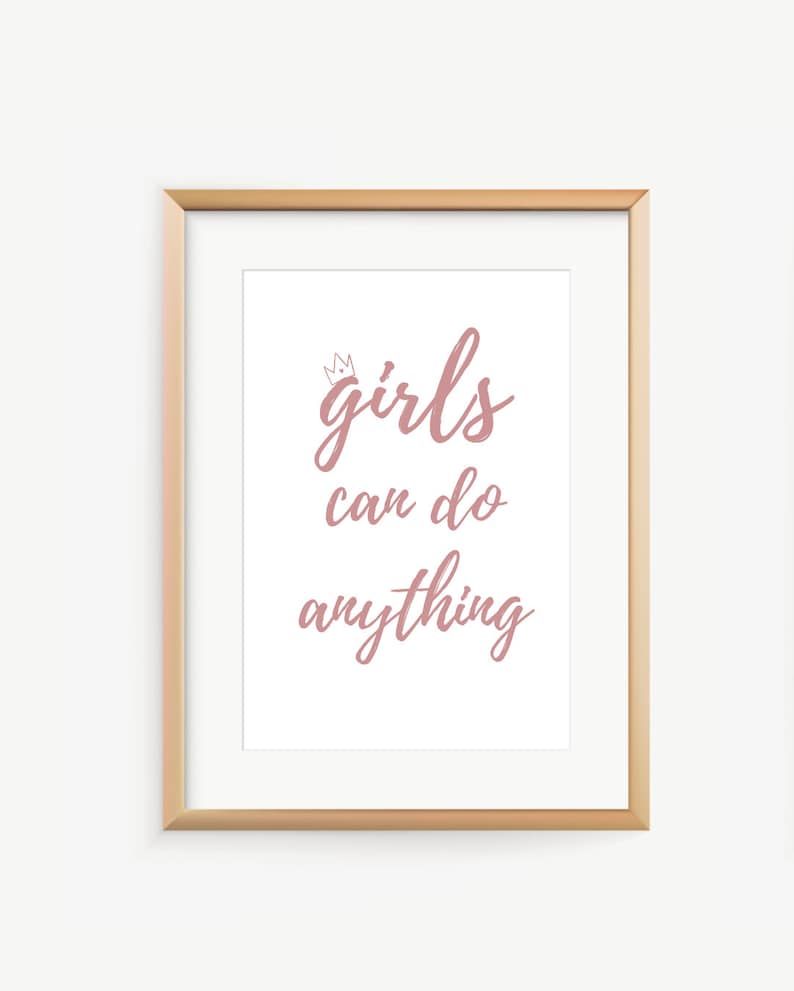 Girls Can Do Anything Quote Poster Girls Can Do Anything - Etsy UK