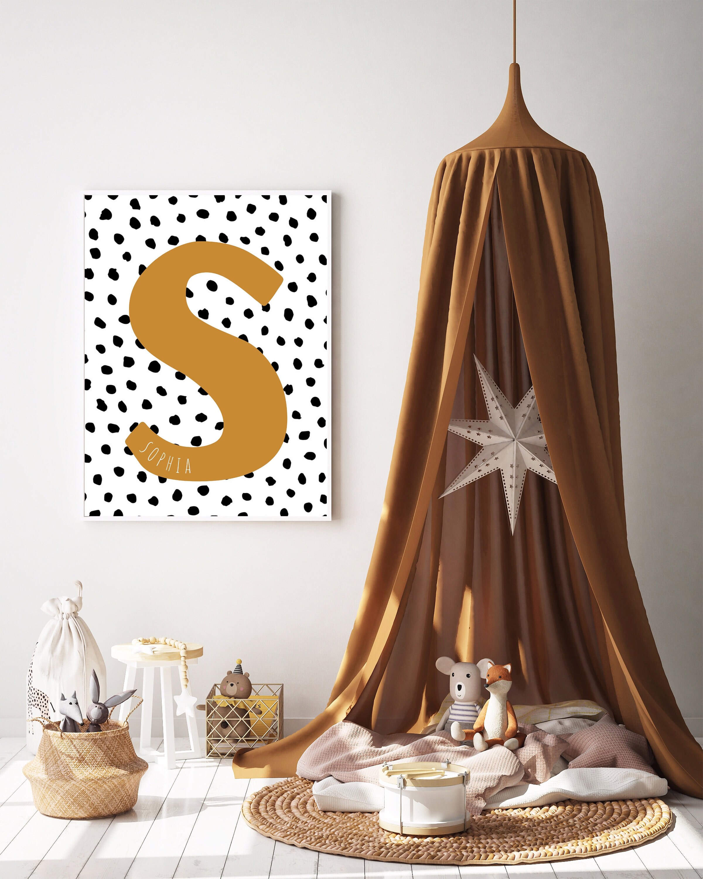 Blush Pink Initial Print Initial Nursery Print Name Print | Etsy UK