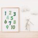 Green Numbers Print, Numbers Nursery Poster, Nursery Decor, Kids ...