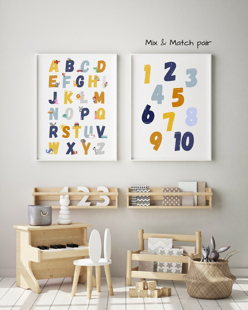 Homeschool Activity Print, Alphabet Nursery Print, Nursery Decor ...