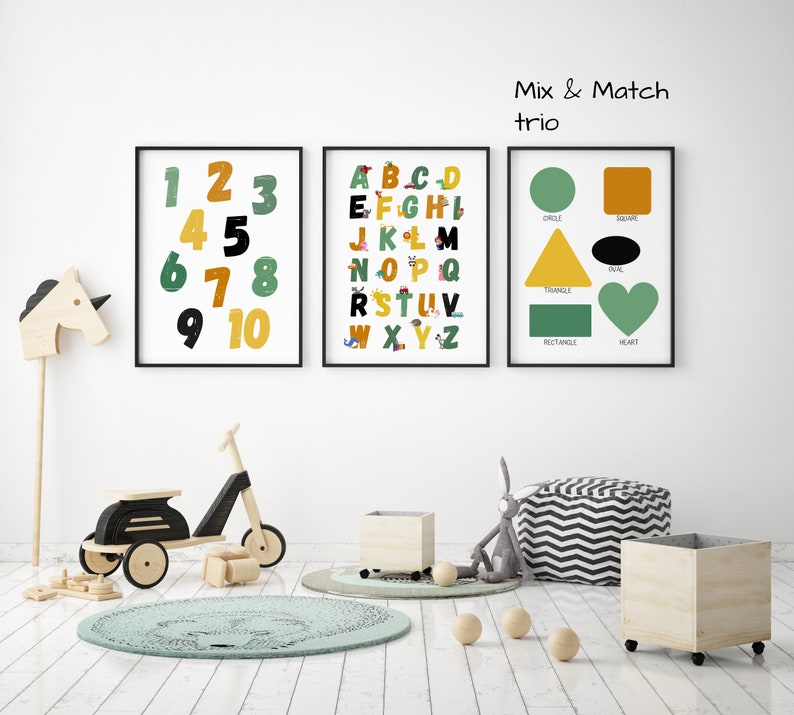 Numbers Nursery Print Numbers Poster Kids Room Poster Kids - Etsy