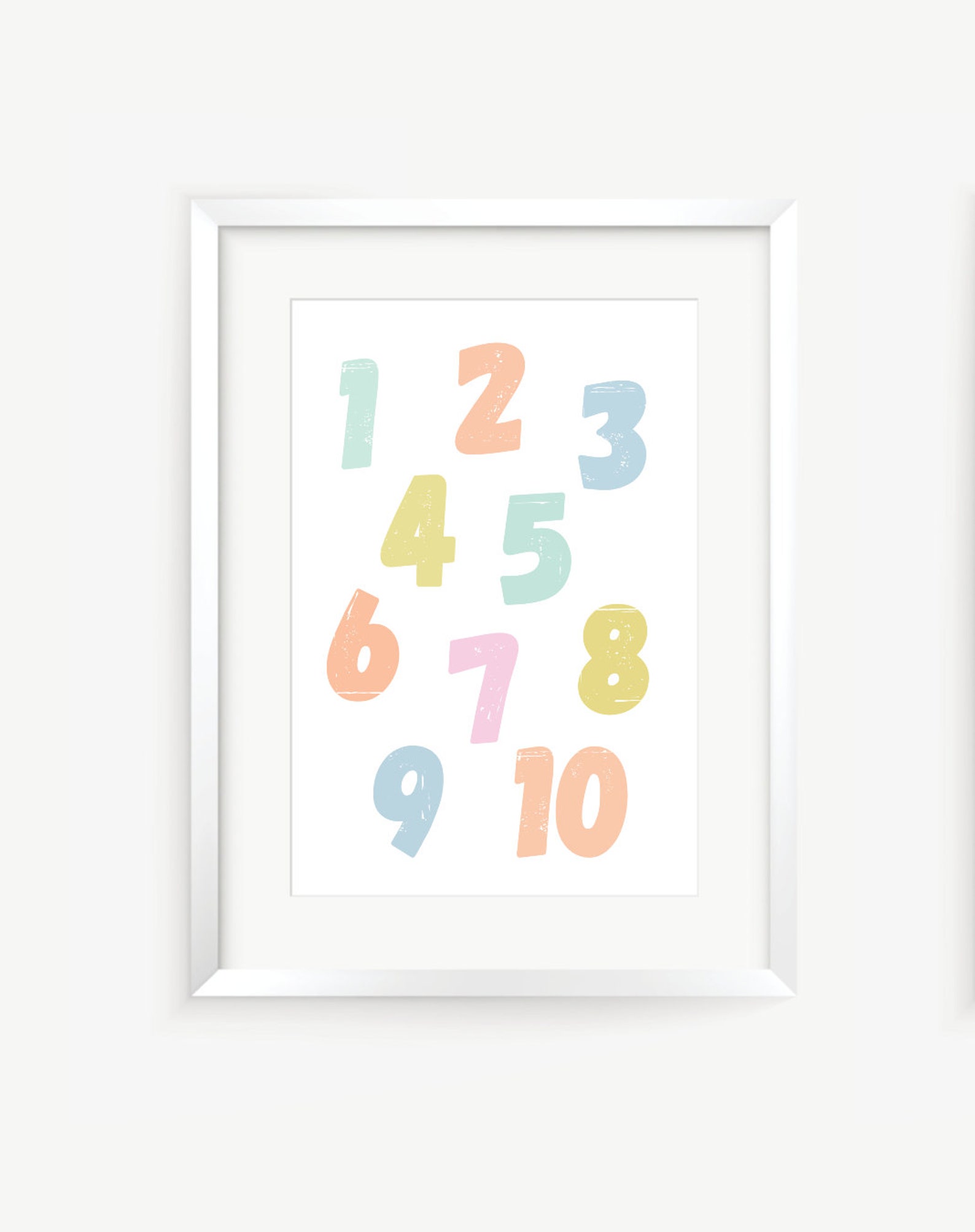 Pastel Numbers Nursery Poster | Kids Room Decor - Etsy