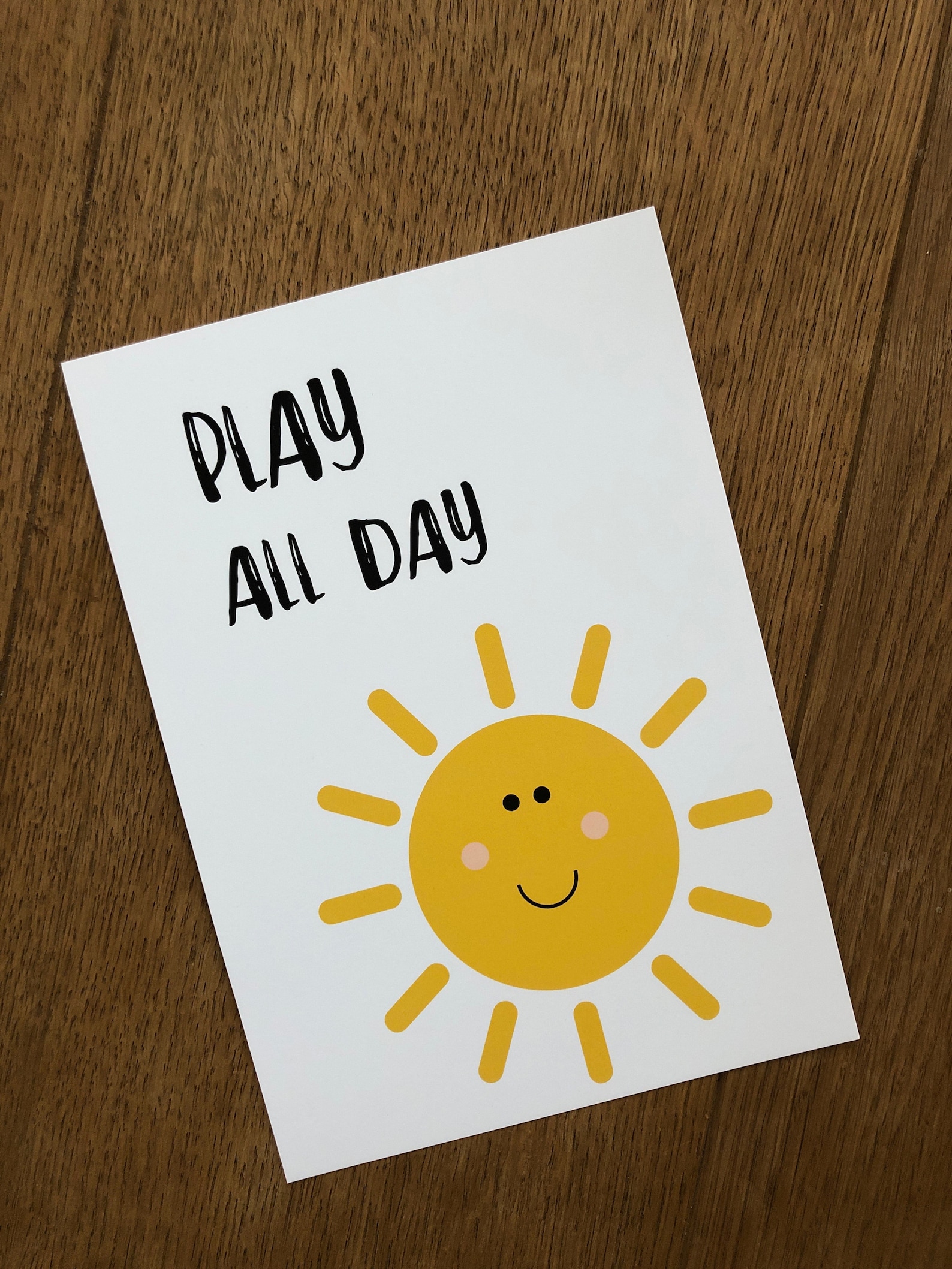 Play All Day Print, Play All Day Quote, Nursery Print, Nursery Decor ...