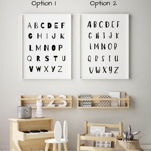 Alphabet Print, Alphabet Poster, Alphabet Nursery Print, Kids Room ...