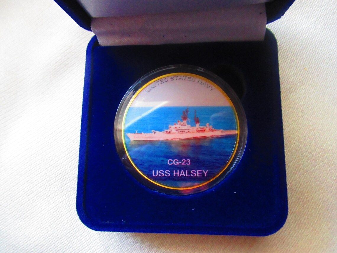 U S Navy - USS HALSEY CG-23 Challenge Coin - Etsy
