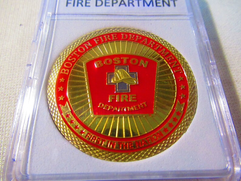 BOSTON Fire Dept. Challenge Coin - Etsy