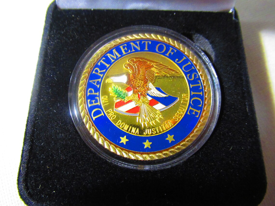 United States Department Of Justice Challenge Coin | Etsy