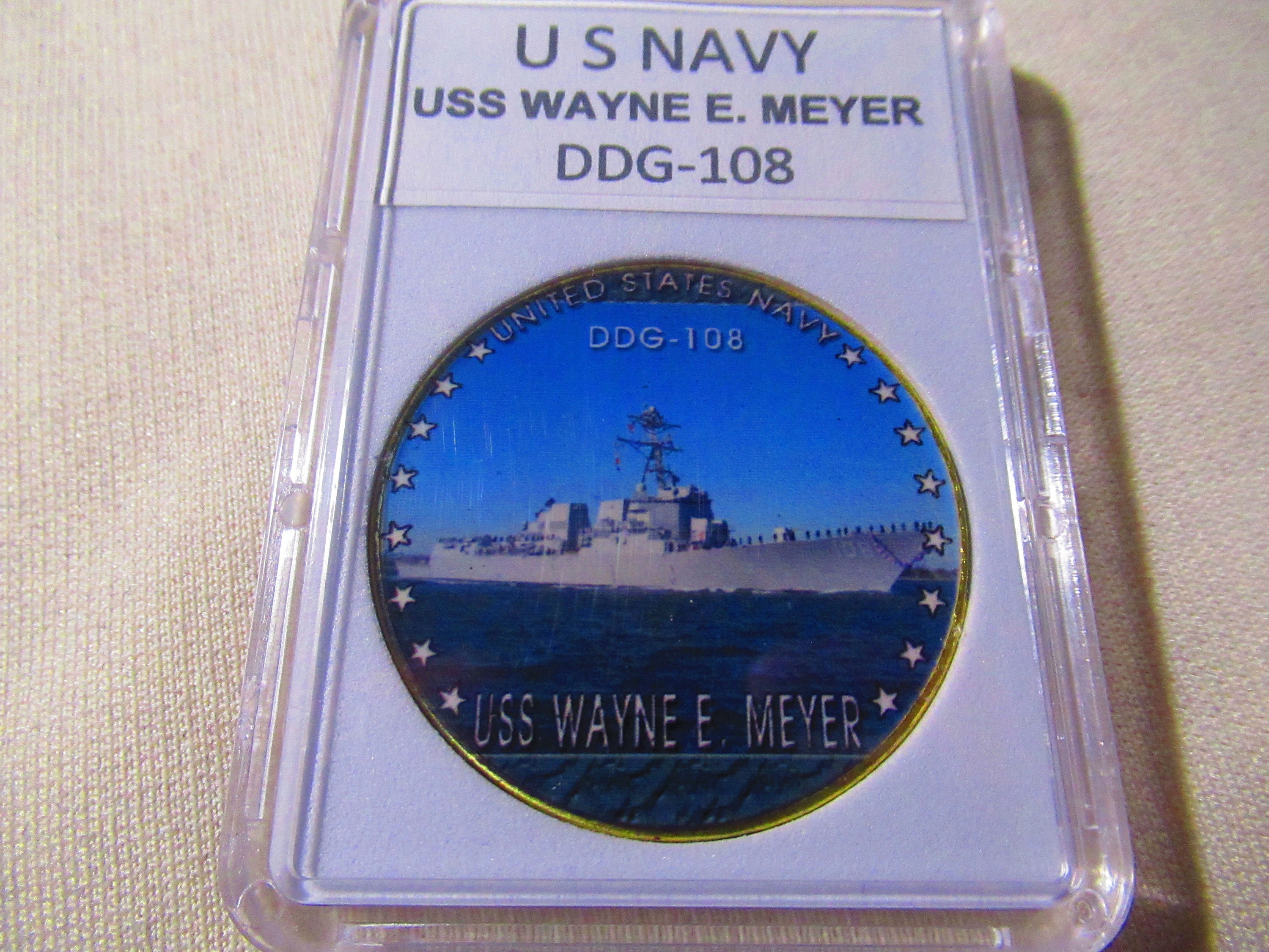 U S Navy USS Wayne E. Meyer DDG-108 Challenge Coin | Etsy