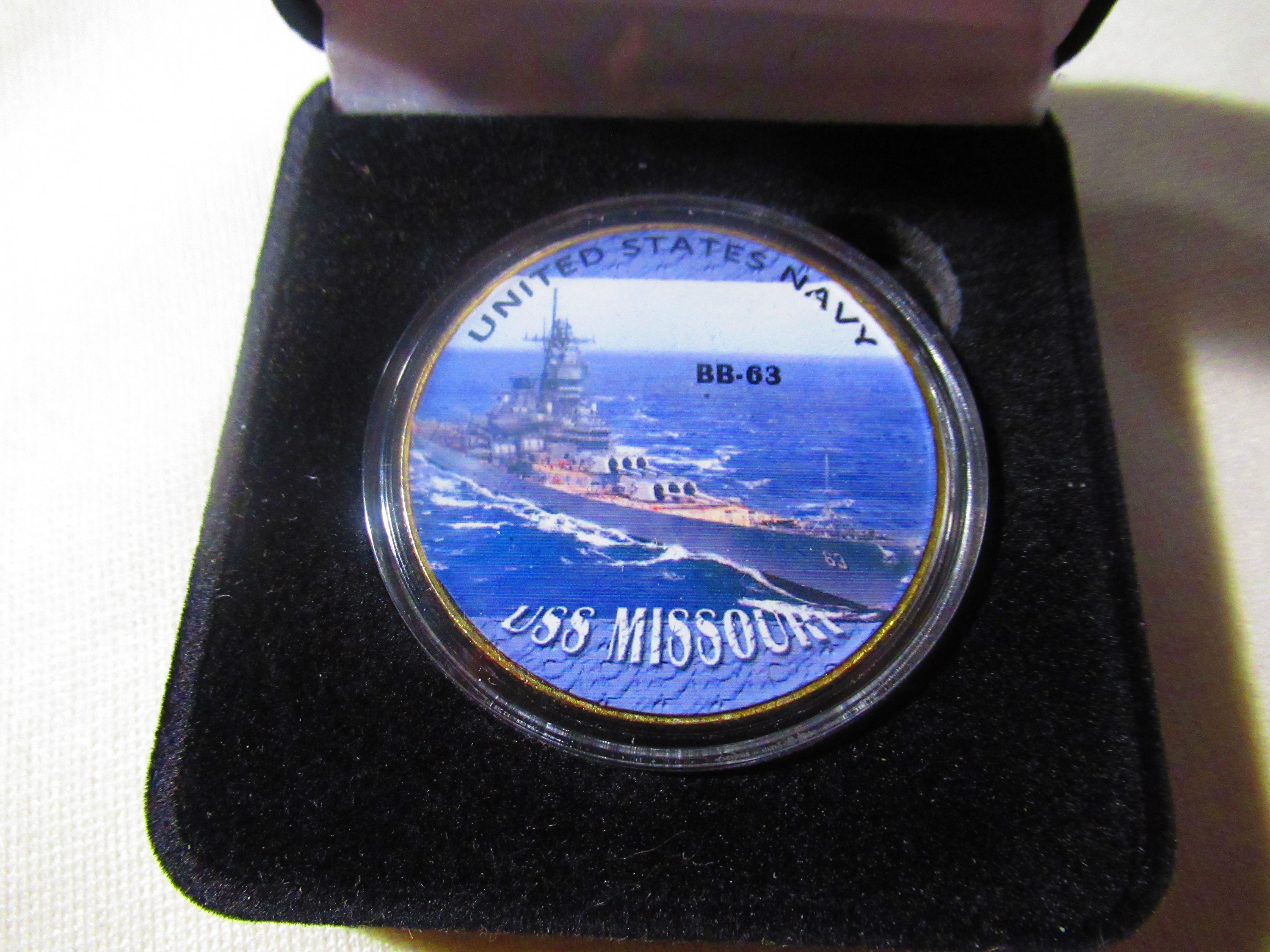 U S NAVY - USS Missouri (BB-63) Challenge Coin - Etsy