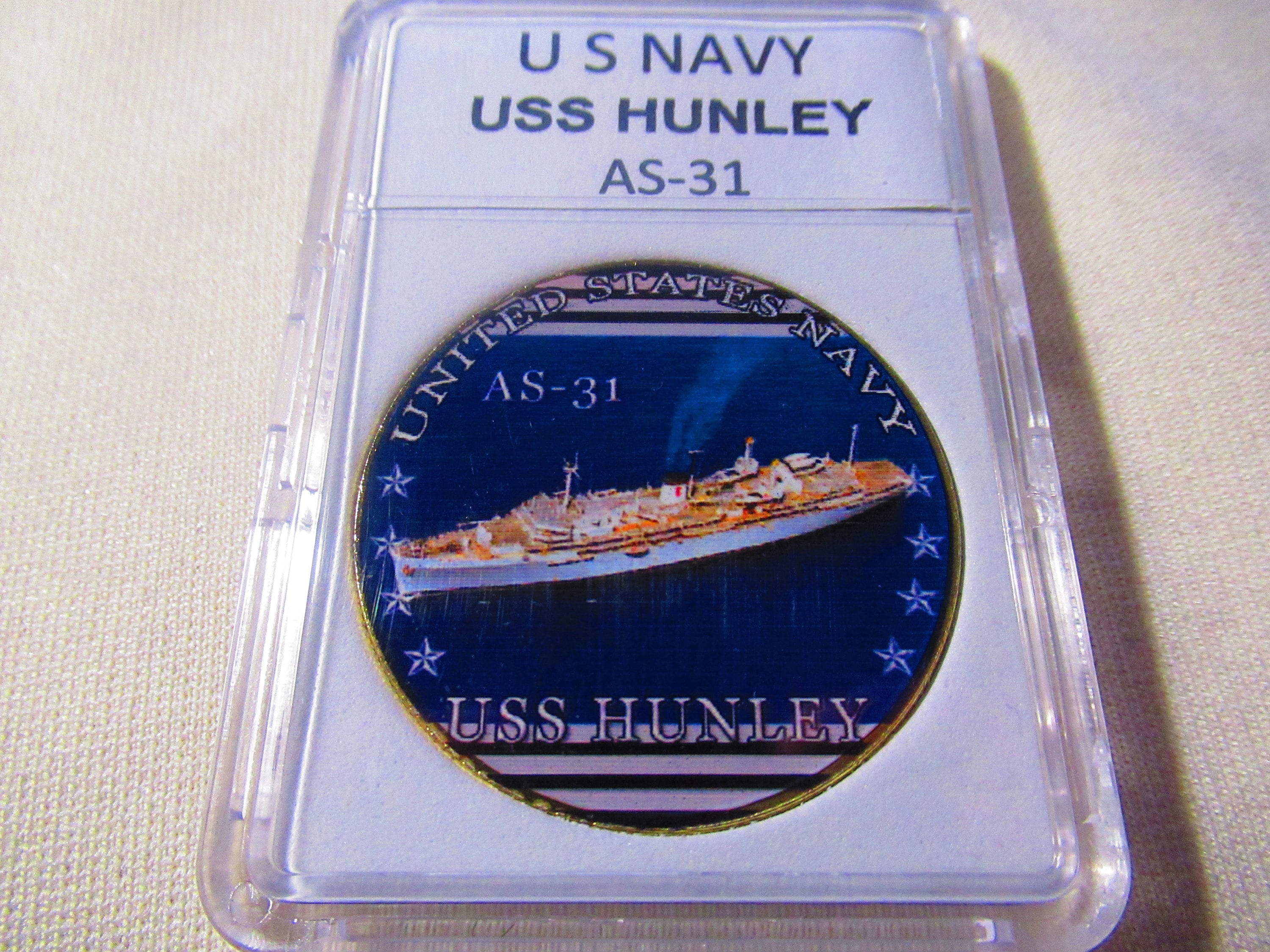 U S Navy USS HUNLEY AS-31 Challenge Coin | Etsy