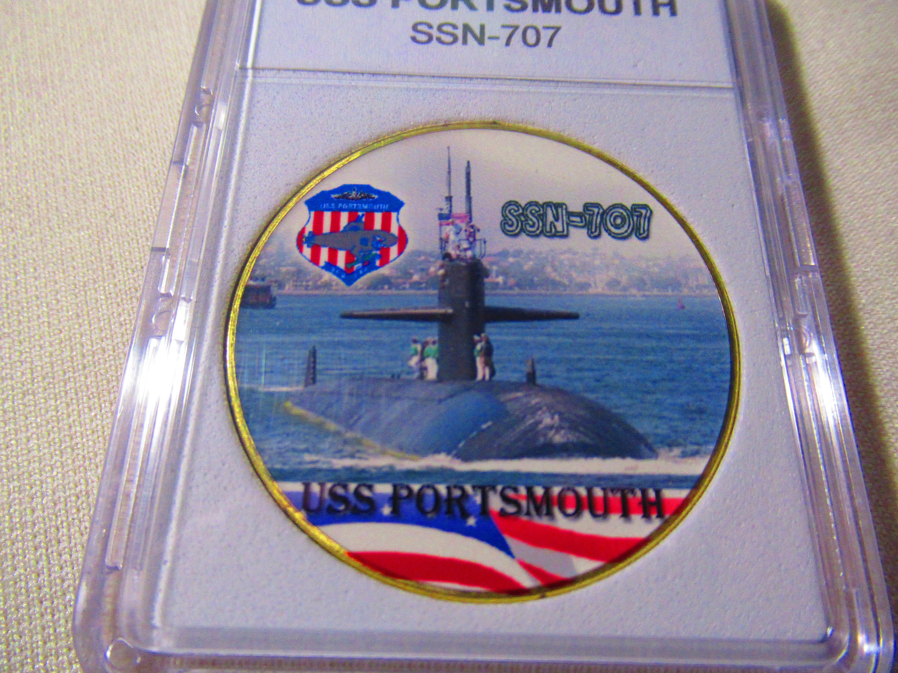 U S Navy Submarine USS PORTSMOUTH / SSN-707 Challenge Coin | Etsy
