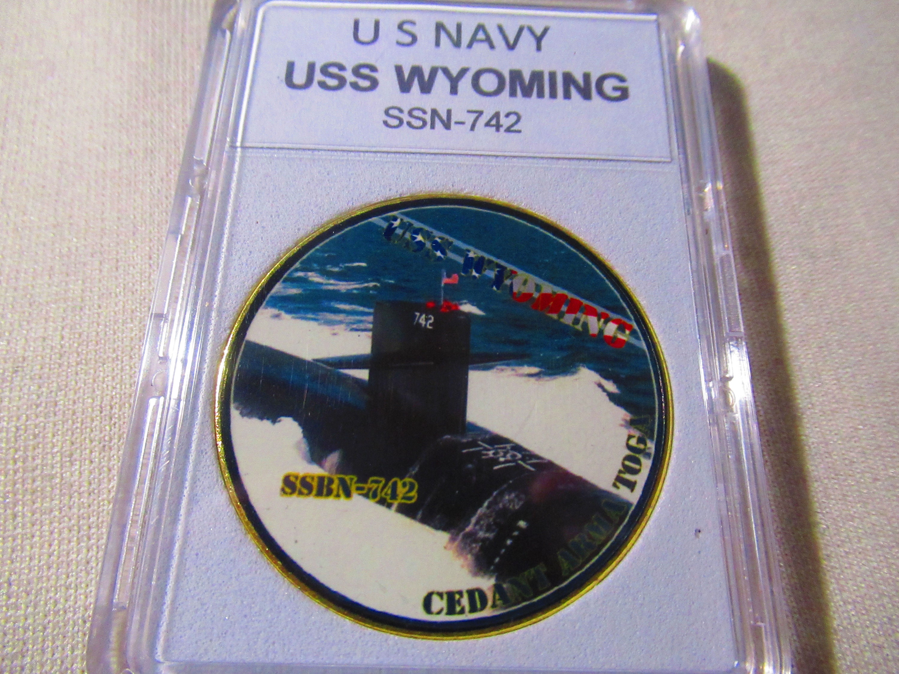 U S Navy SUBMARINE- USS Wyoming / SSN-742 Challenge Coin - Etsy