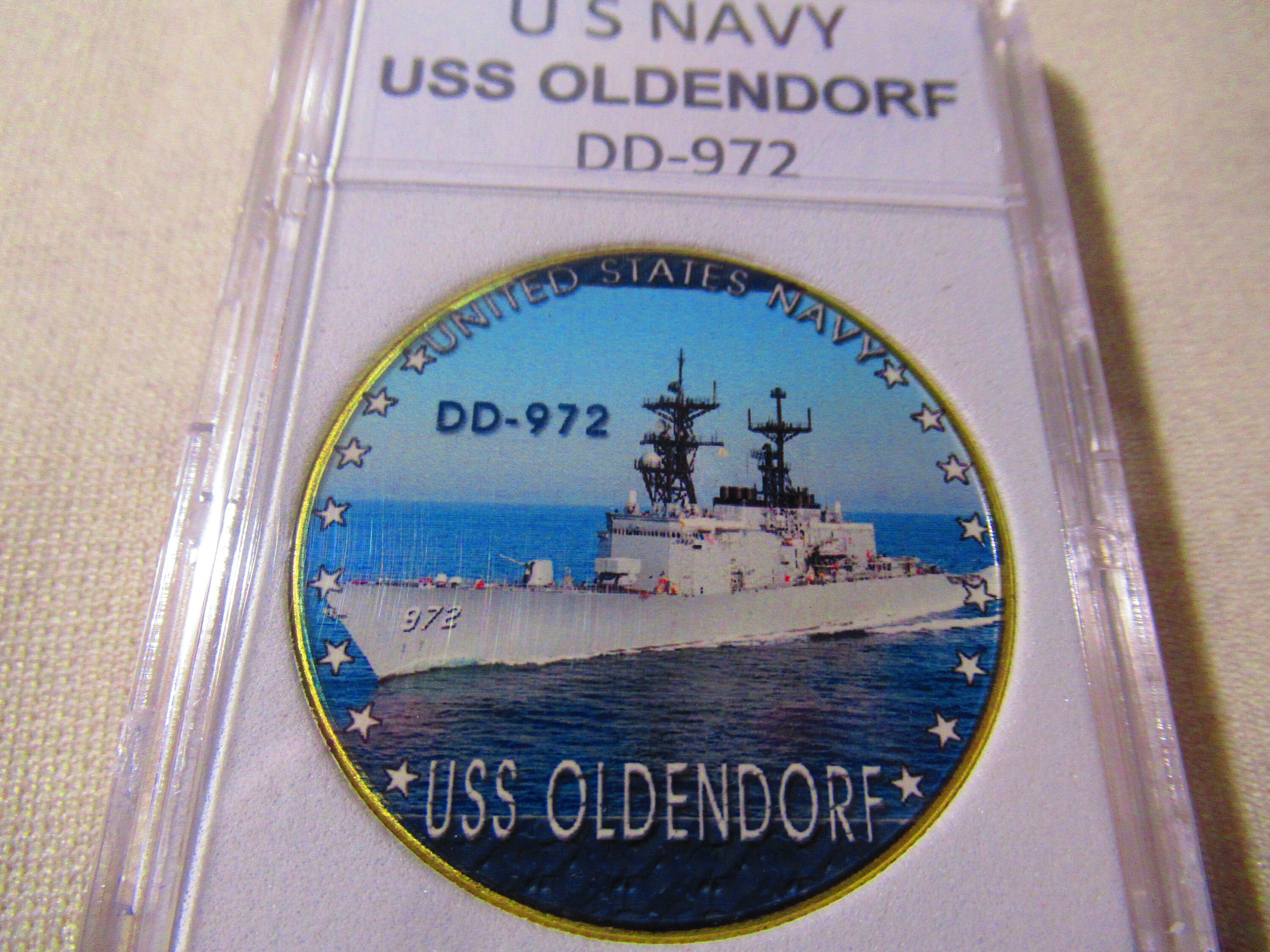U S Navy USS OLDENDORF DD-972 Challenge Coin | Etsy