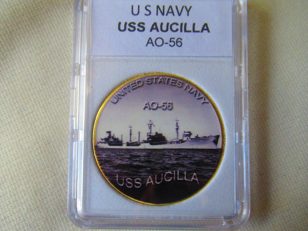 U S NAVY - USS Aucilla AO-56 Challenge Coin - Etsy