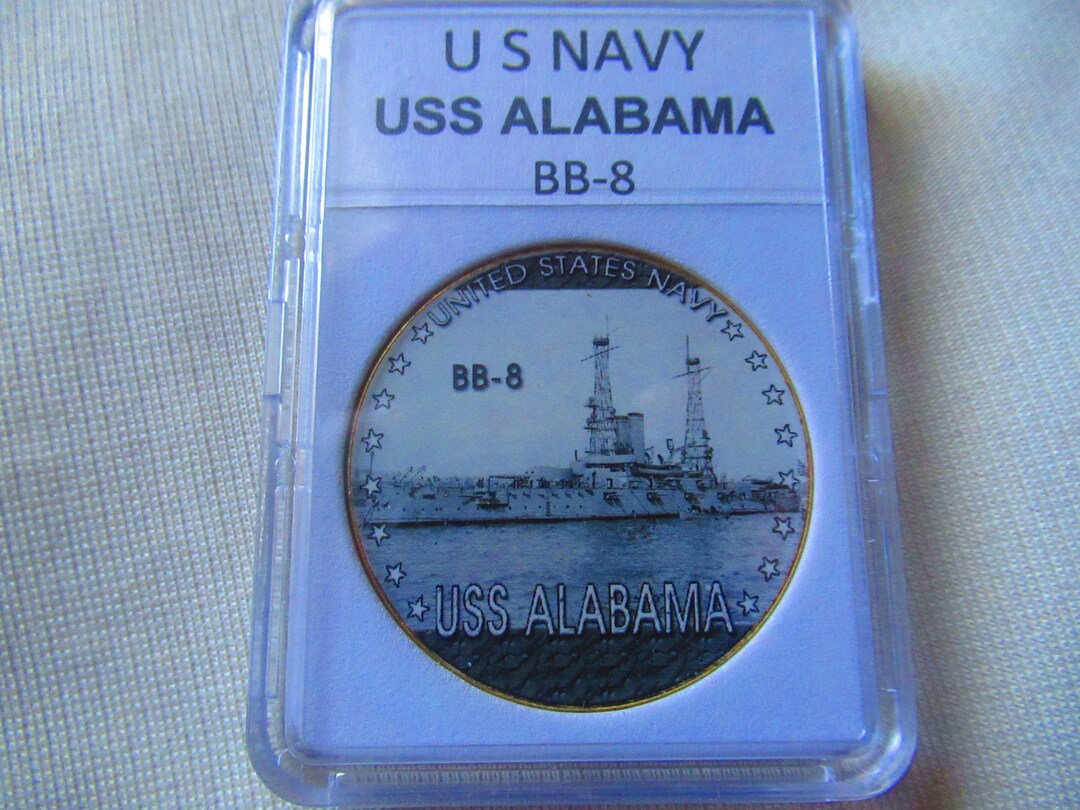 U S NAVY - USS Alabama / BB-8 Challenge Coin - Etsy