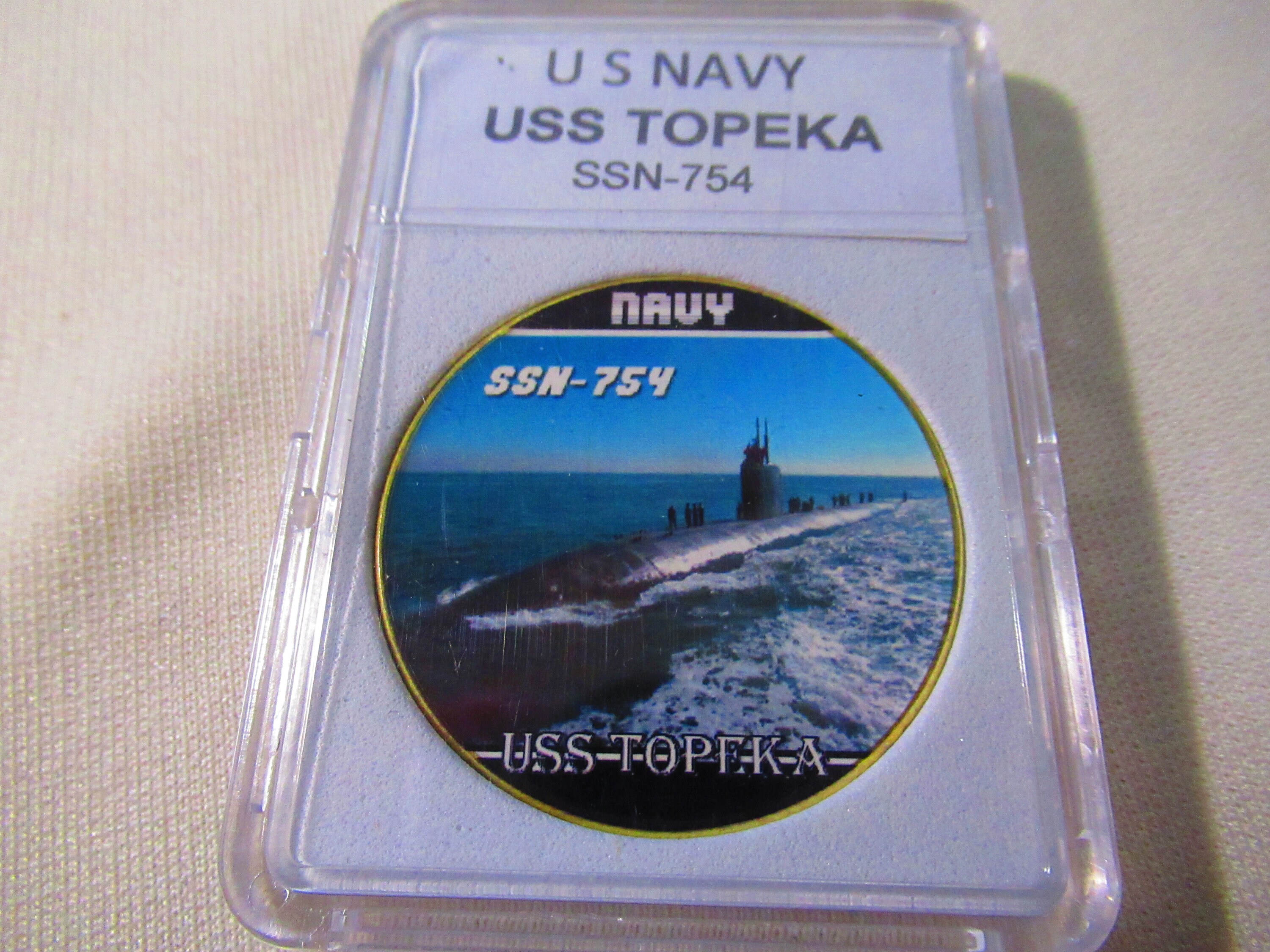 U S Navy Submarine USS TOPEKA / SSN-754 Challenge Coin | Etsy