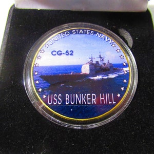 U S Navy - USS Bunker Hill - CG-52 Challenge Coin - Etsy