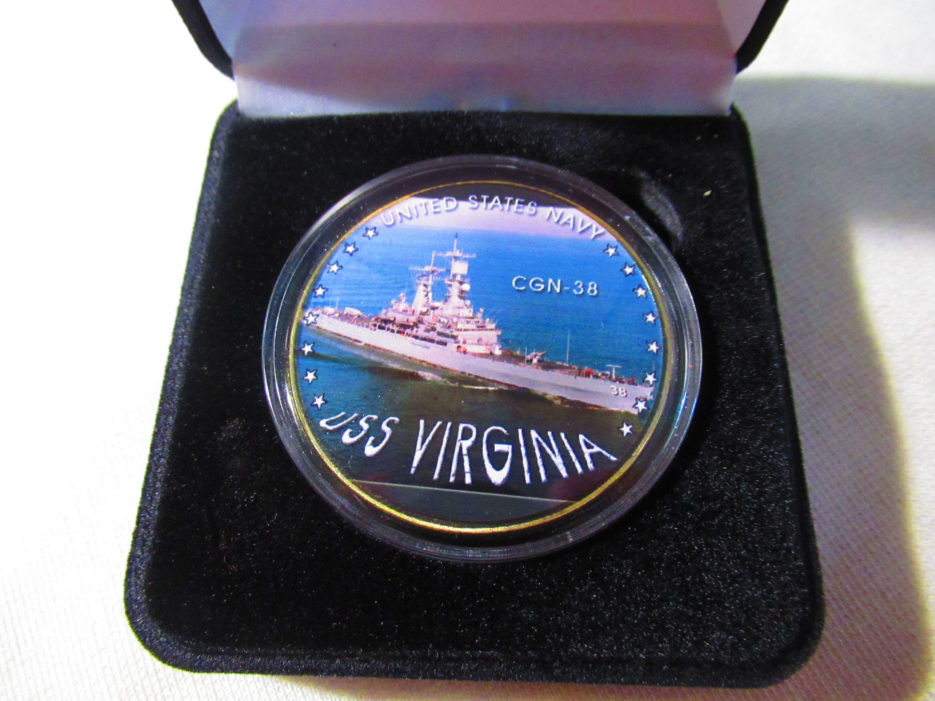 U S Navy USS VIRGINIA CGN-38 Challenge Coin | Etsy