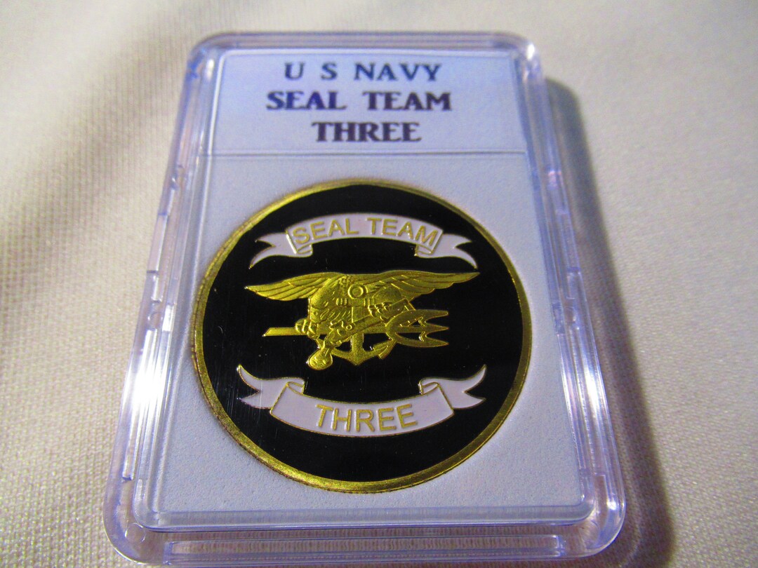 US NAVY Seal Team Three Challenge Coin - Etsy