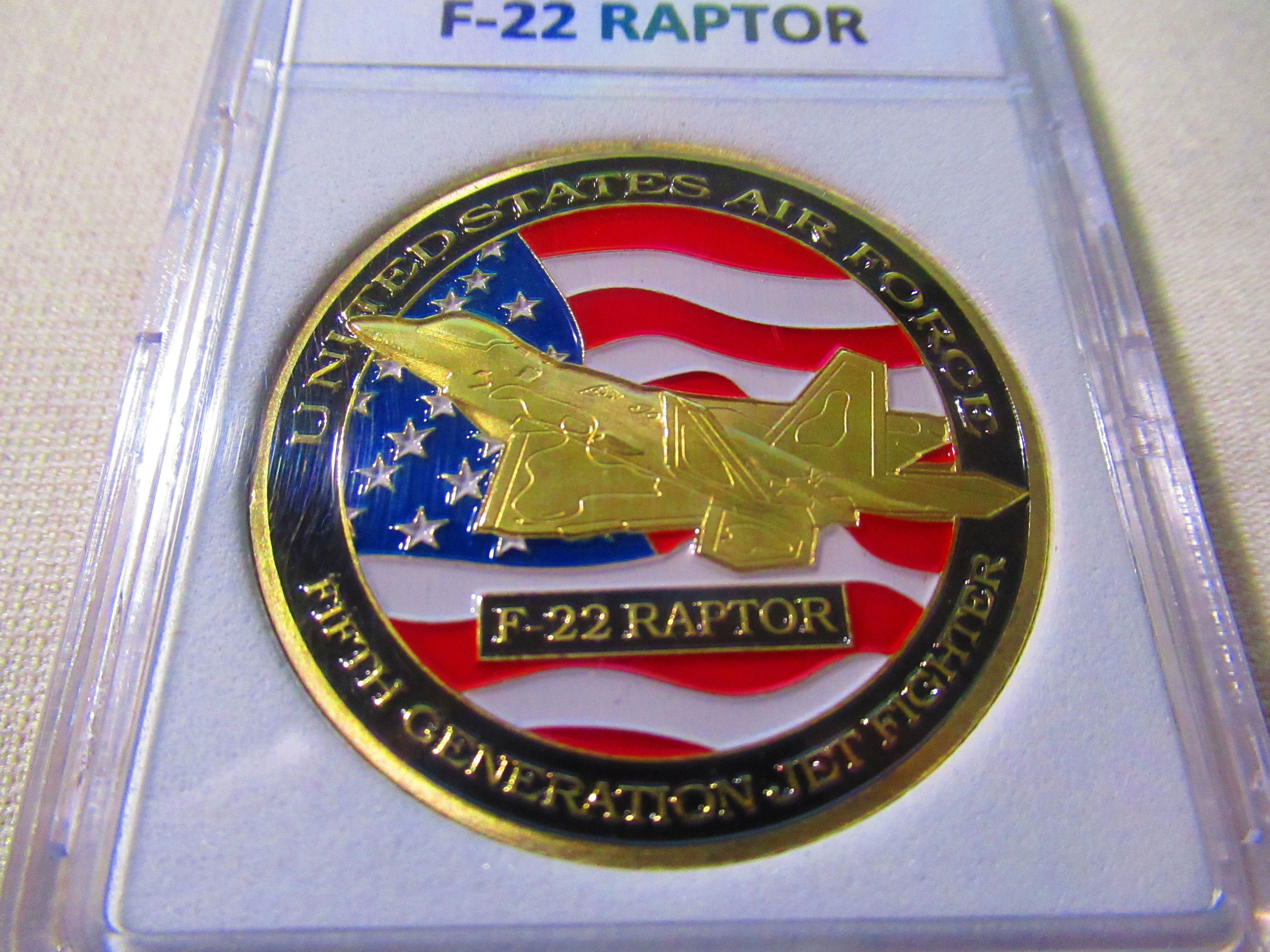 U S AIR FORCE F-22 RAPTOR Challenge Coin | Etsy
