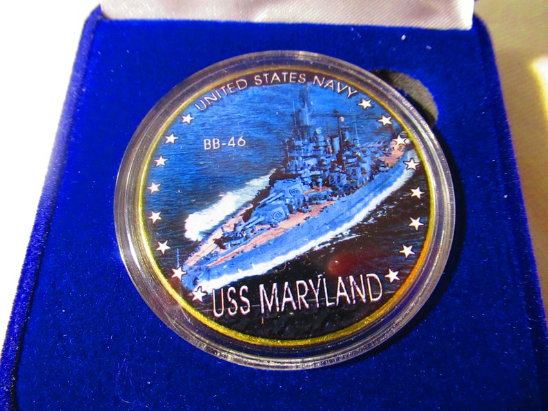 U S Navy USS MARYLAND / BB-46 Challenge Coin - Etsy