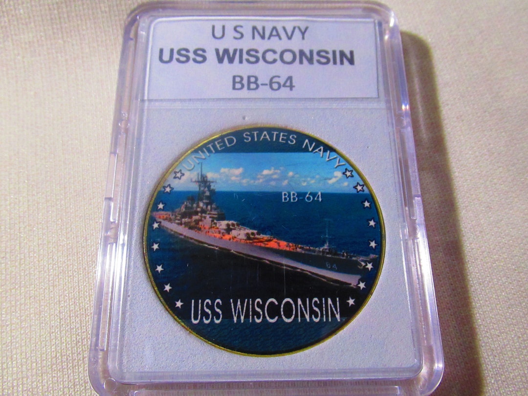U S NAVY - USS Wisconsin (BB-64) Challenge Coin - Etsy