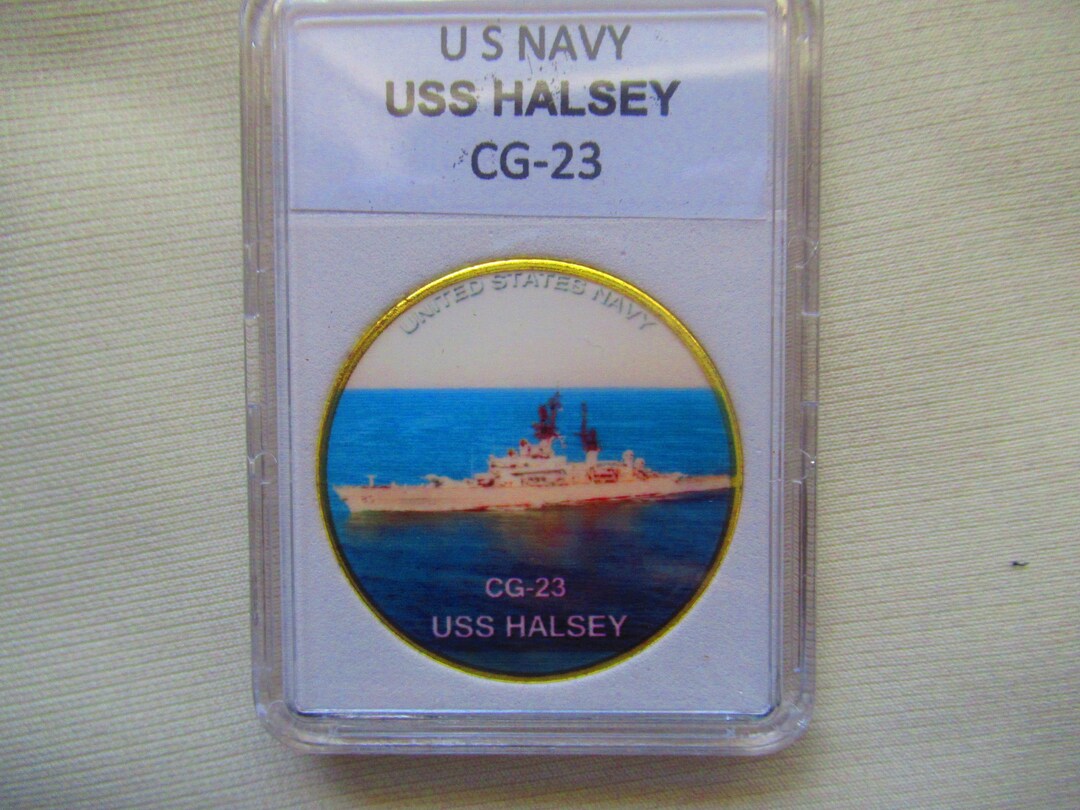 U S Navy - USS HALSEY CG-23 Challenge Coin - Etsy