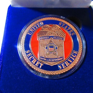 U.S. SECRET SERVICE Shield Challenge Coin (COPPER) - Etsy