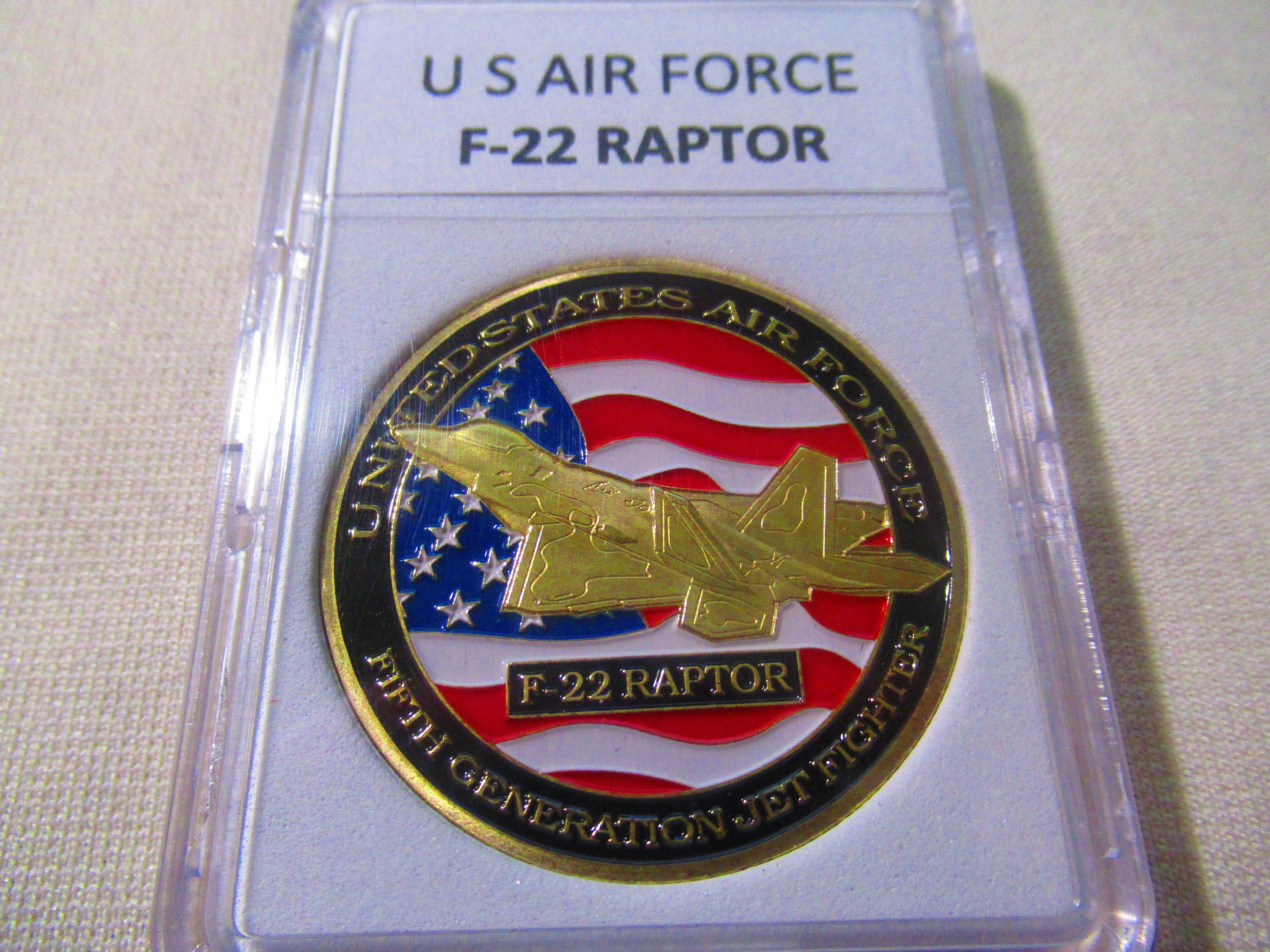 U S AIR FORCE F-22 RAPTOR Challenge Coin | Etsy