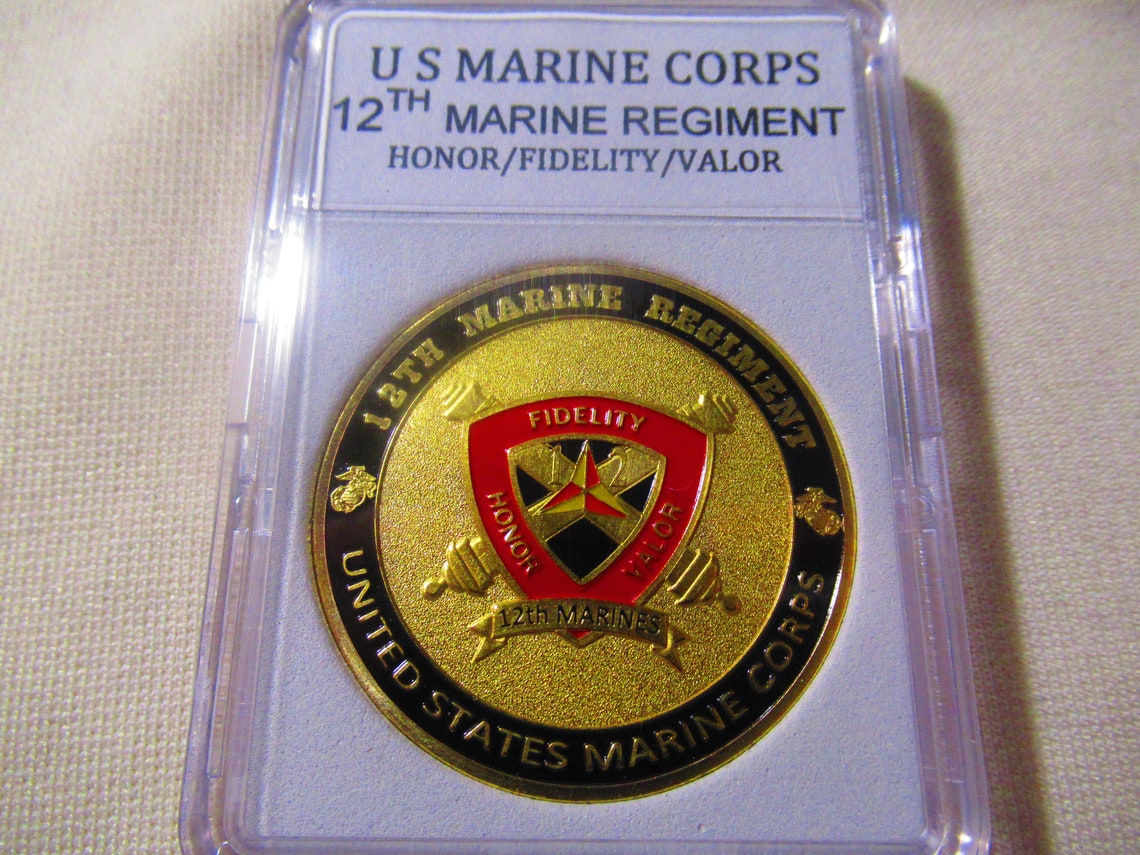 U S Marine Corps 12th MARINE REGIMENT Challenge Coin | Etsy