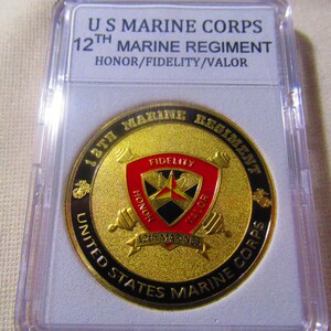 U S Marine Corps - 12th MARINE REGIMENT Challenge Coin - Etsy