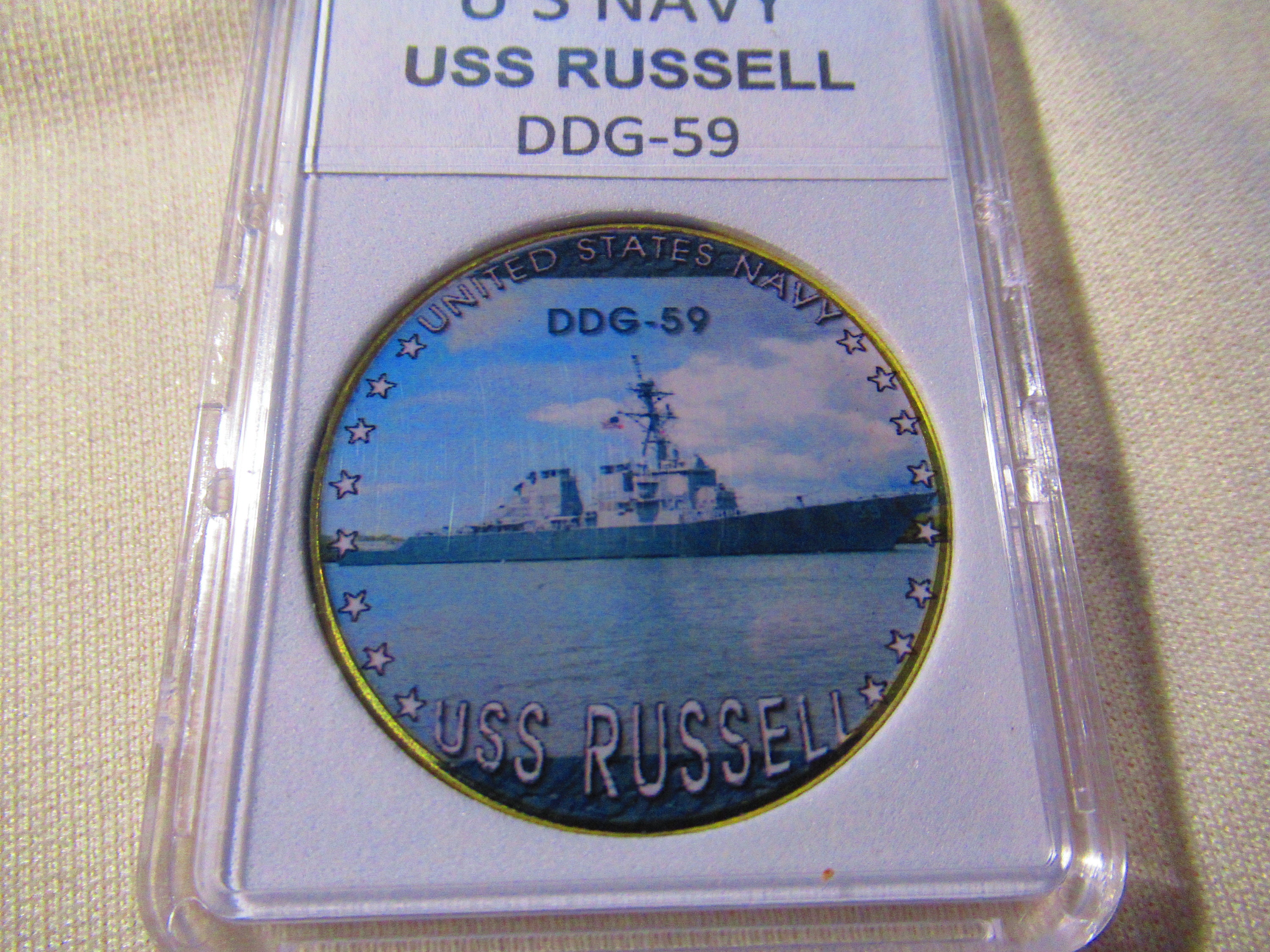 U S Navy USS RUSSELL DDG-59 Challenge Coin | Etsy