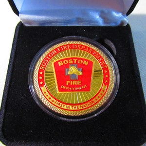BOSTON Fire Dept. Challenge Coin - Etsy