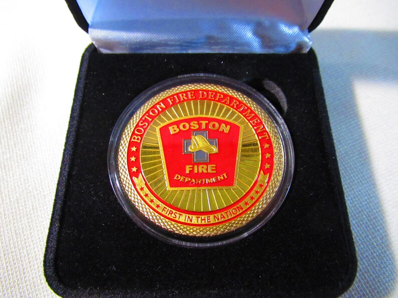 BOSTON Fire Dept. Challenge Coin - Etsy
