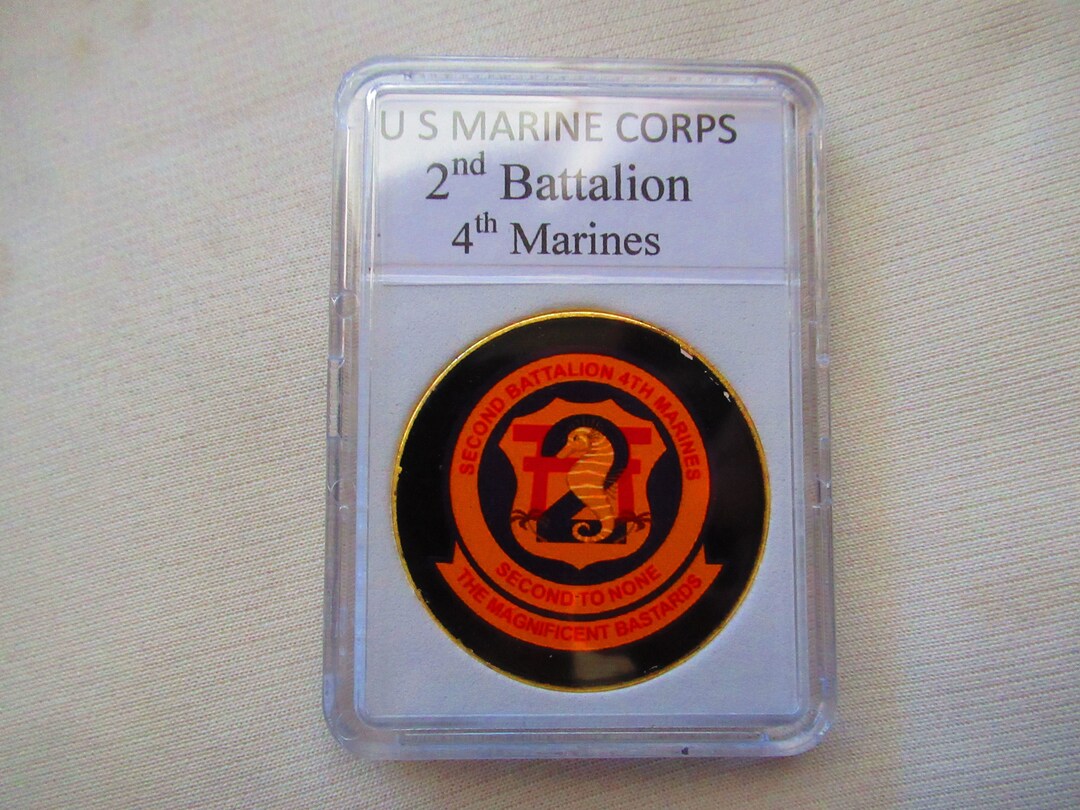 U S MARINES - 2nd Battalion - 4th Marines Challenge Coin - Etsy