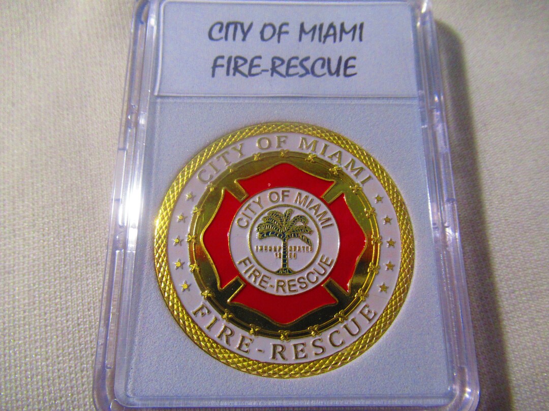 MIAMI FIRE RESCUE Challenge Coin - Etsy