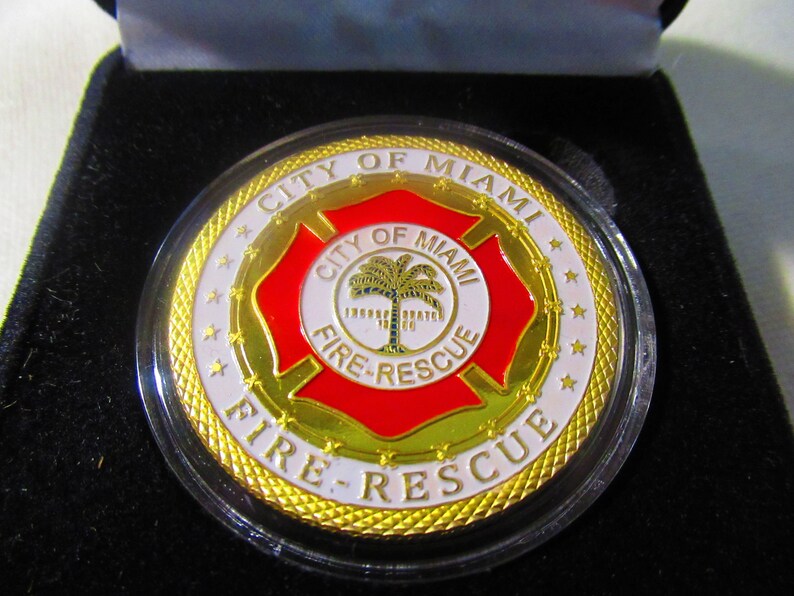 MIAMI FIRE RESCUE Challenge Coin - Etsy