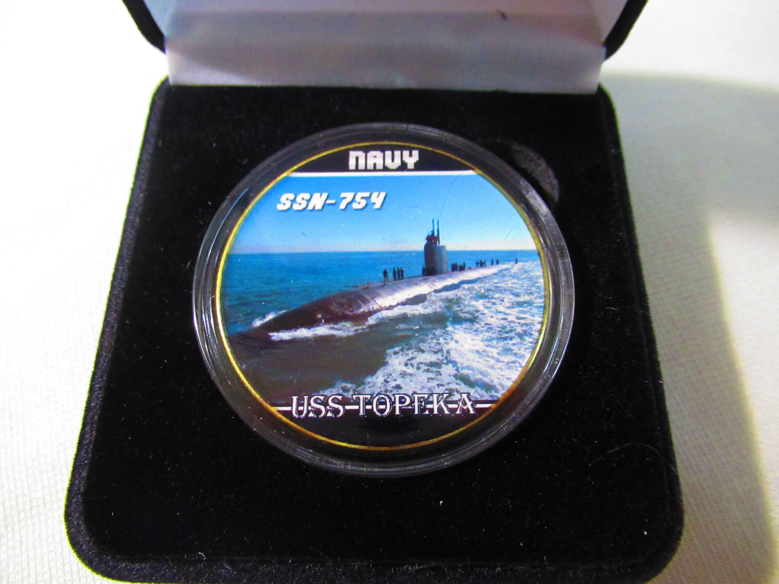 U S Navy Submarine USS TOPEKA / SSN-754 Challenge Coin | Etsy