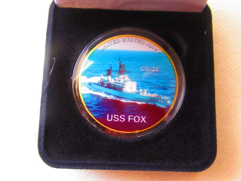 U S Navy - USS FOX CG-33 Challenge Coin - Etsy