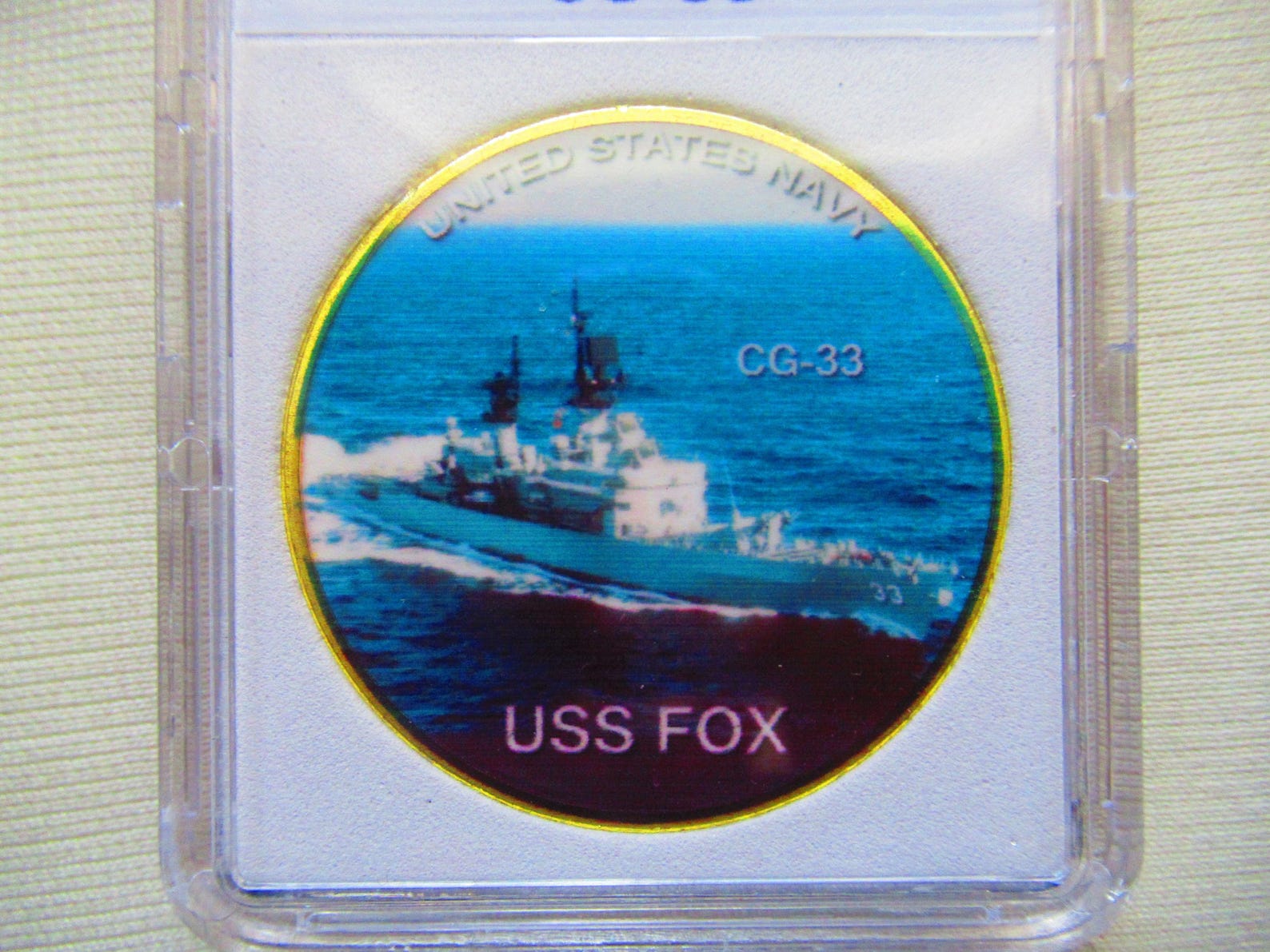 U S Navy - USS FOX CG-33 Challenge Coin - Etsy