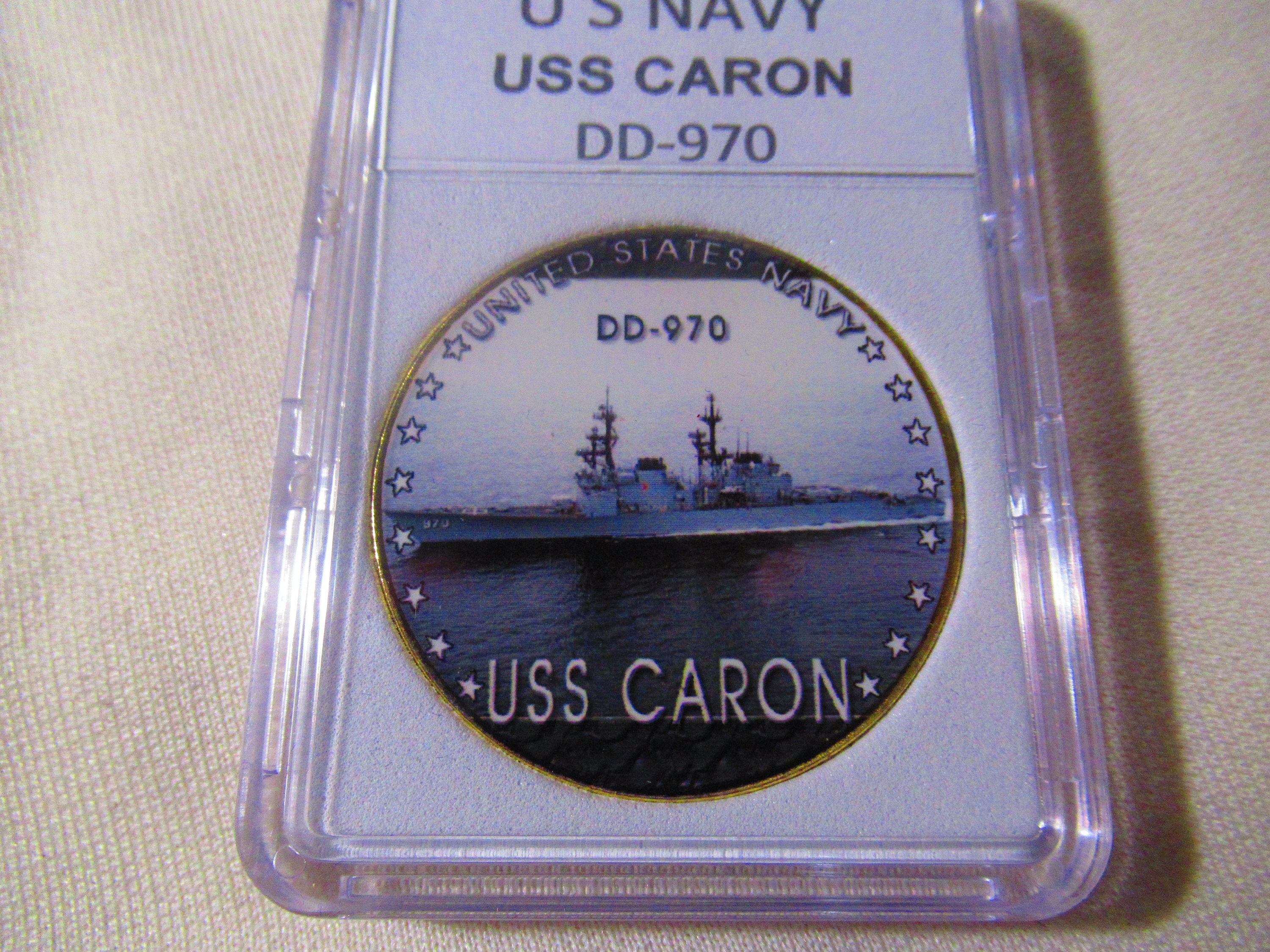 U S Navy USS CARON DD-970 Challenge Coin | Etsy
